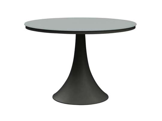 Lite, rundt Gardenart sofabord, hvit aluminium 70/30 | Fine Design utebord