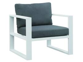 GARDENART STOL I HVIT ALUMINIUM MED PUTER (100604hvit) - Fine Design